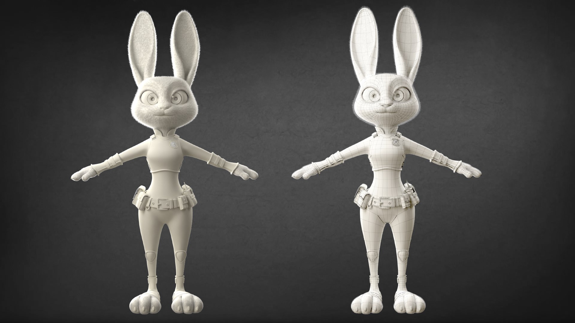3d Fur Judy Model
