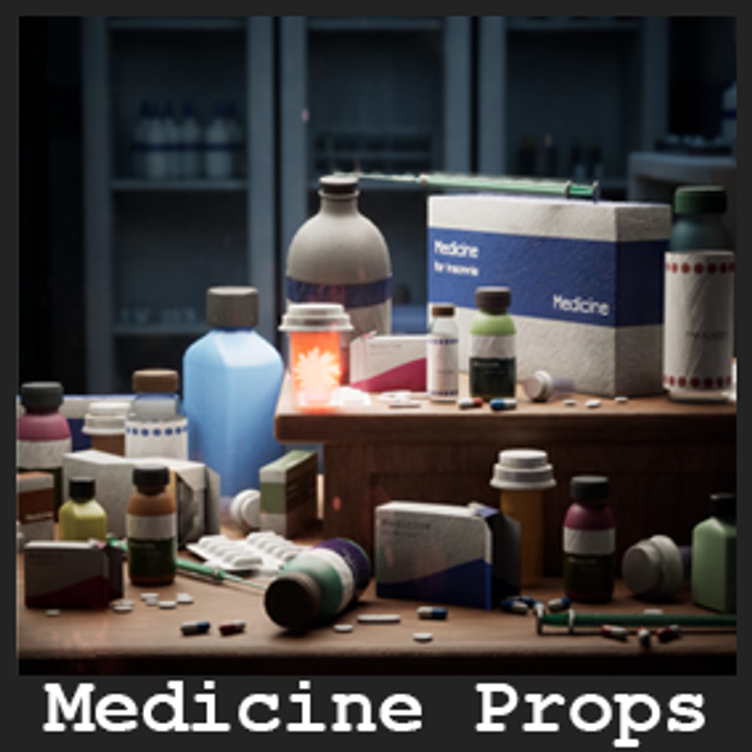 Medicine Props 30 Assets 3D Model - TurboSquid 2196463