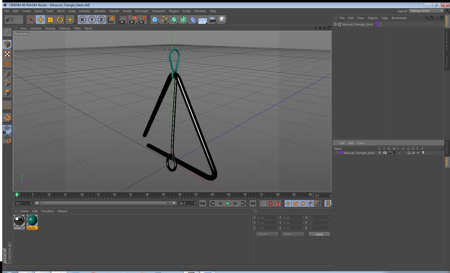 Musical Triangle Steel 3D - TurboSquid 1418846