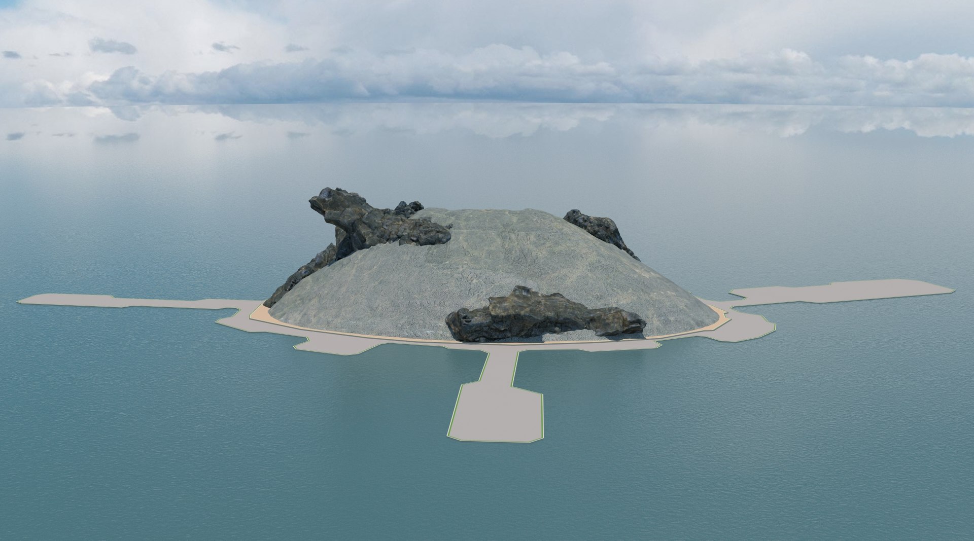 3D Pyramidia Island Model - TurboSquid 2156577