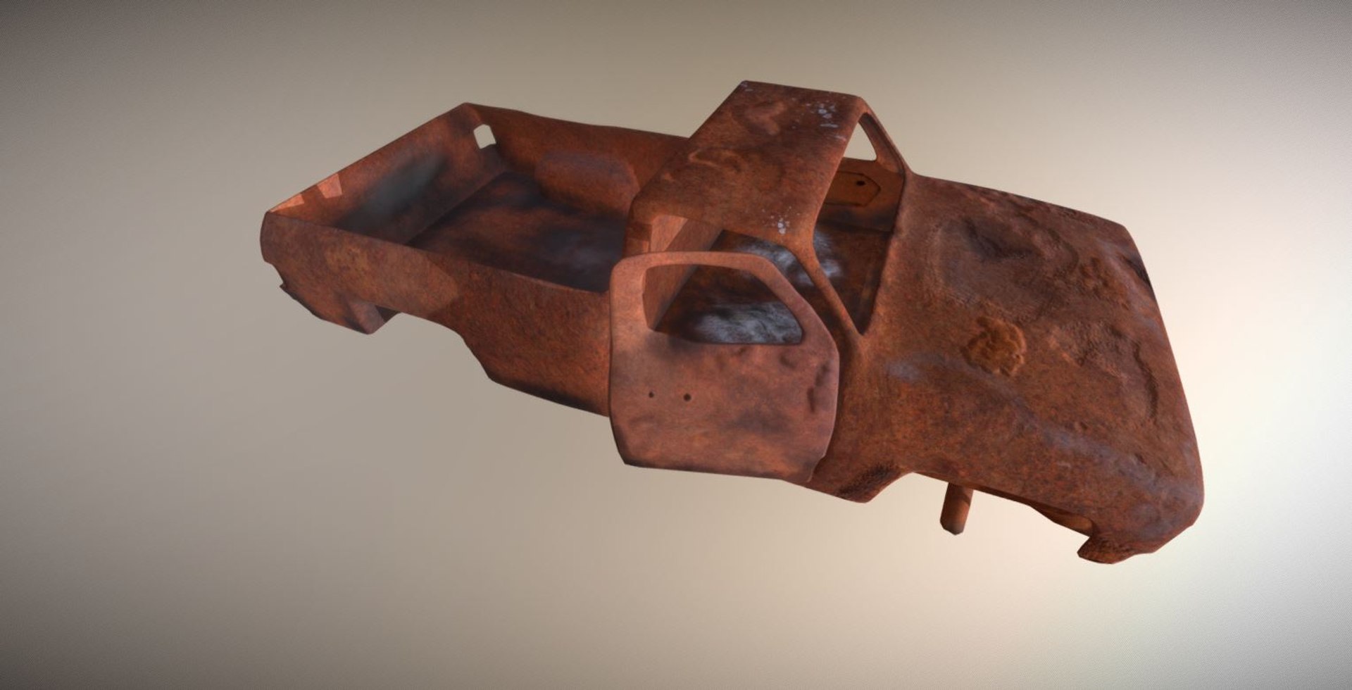 3D Scrap Rusted Car - TurboSquid 1395084