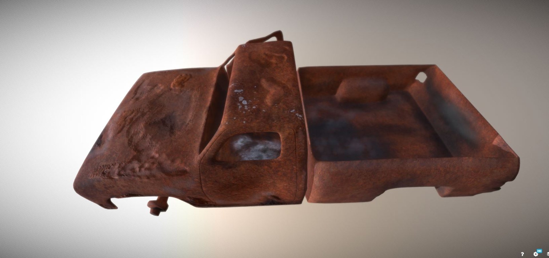3D Scrap Rusted Car - TurboSquid 1395084