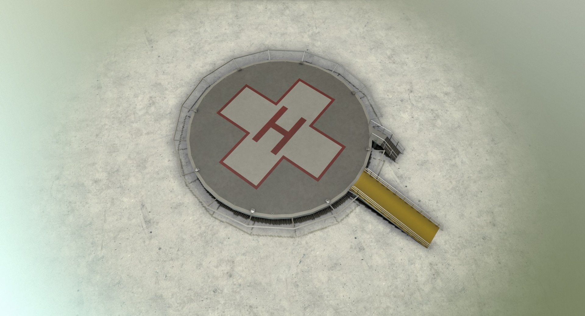 Helipads Helicopter Hospital 3D Model - TurboSquid 1151488