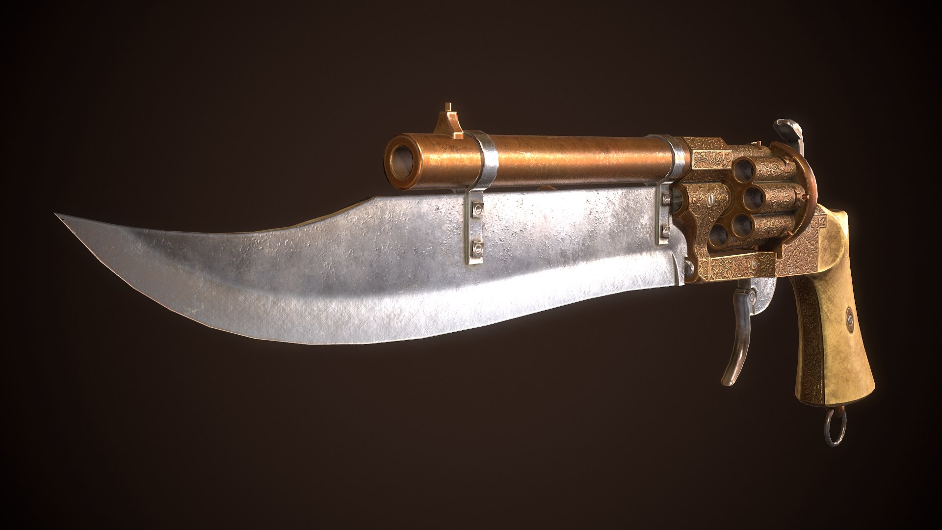 Revolver Gun Vintage Model - TurboSquid 1180839