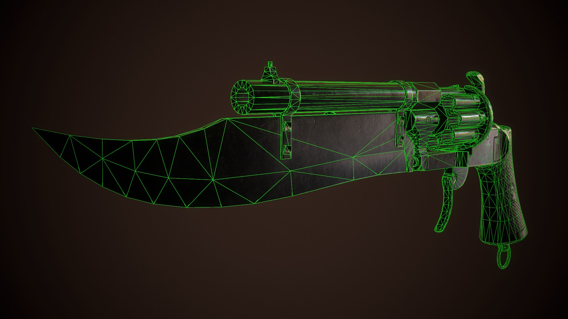 Revolver Gun Vintage Model - TurboSquid 1180839