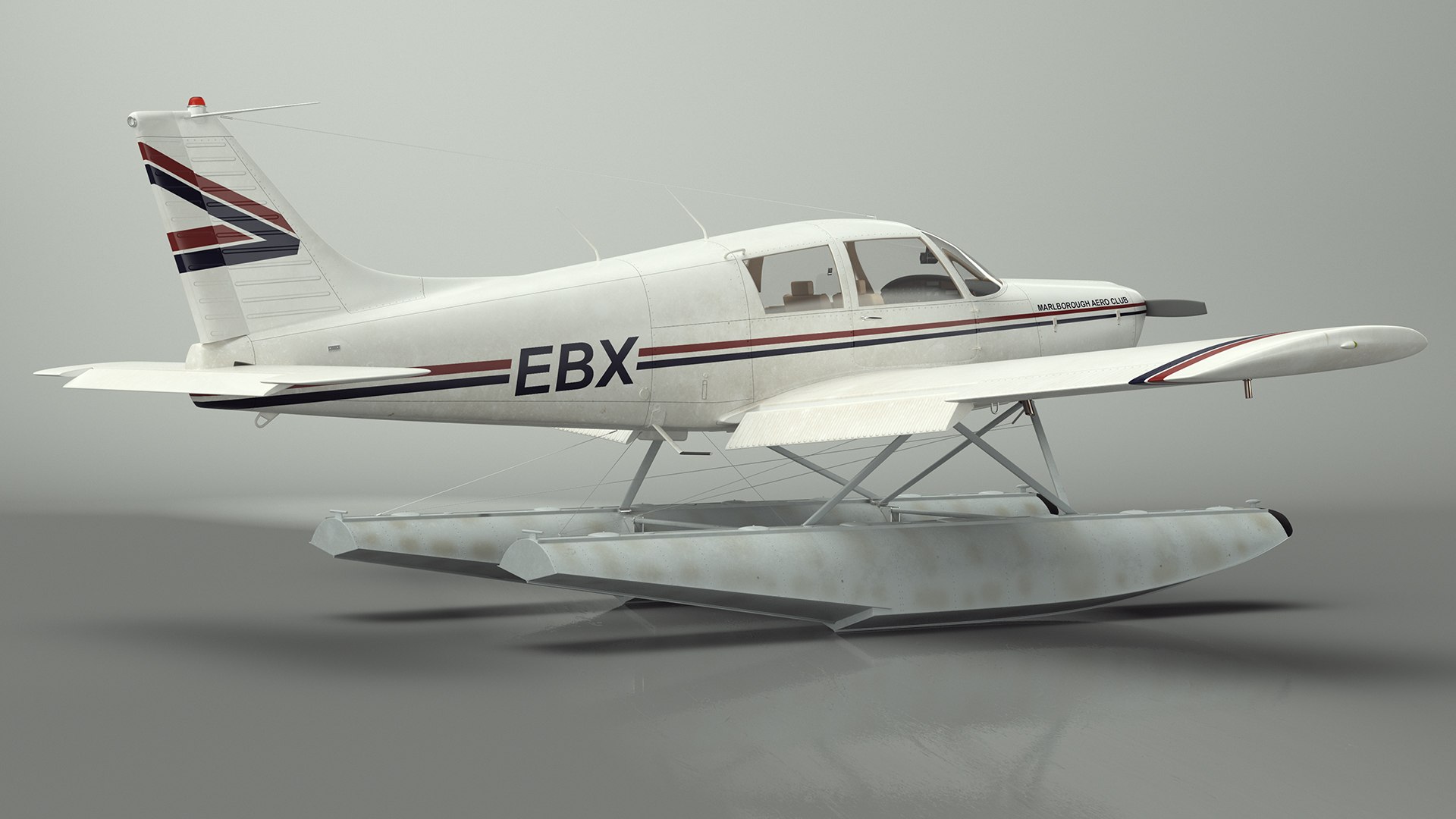 Private Seaplane Piper PA-28 Cherokee Model - TurboSquid 2271100