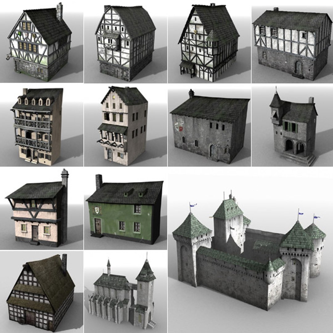 3ds Max Medieval Building