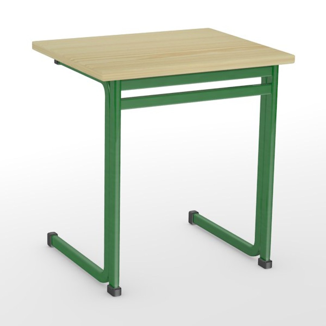 School Table 3d Model