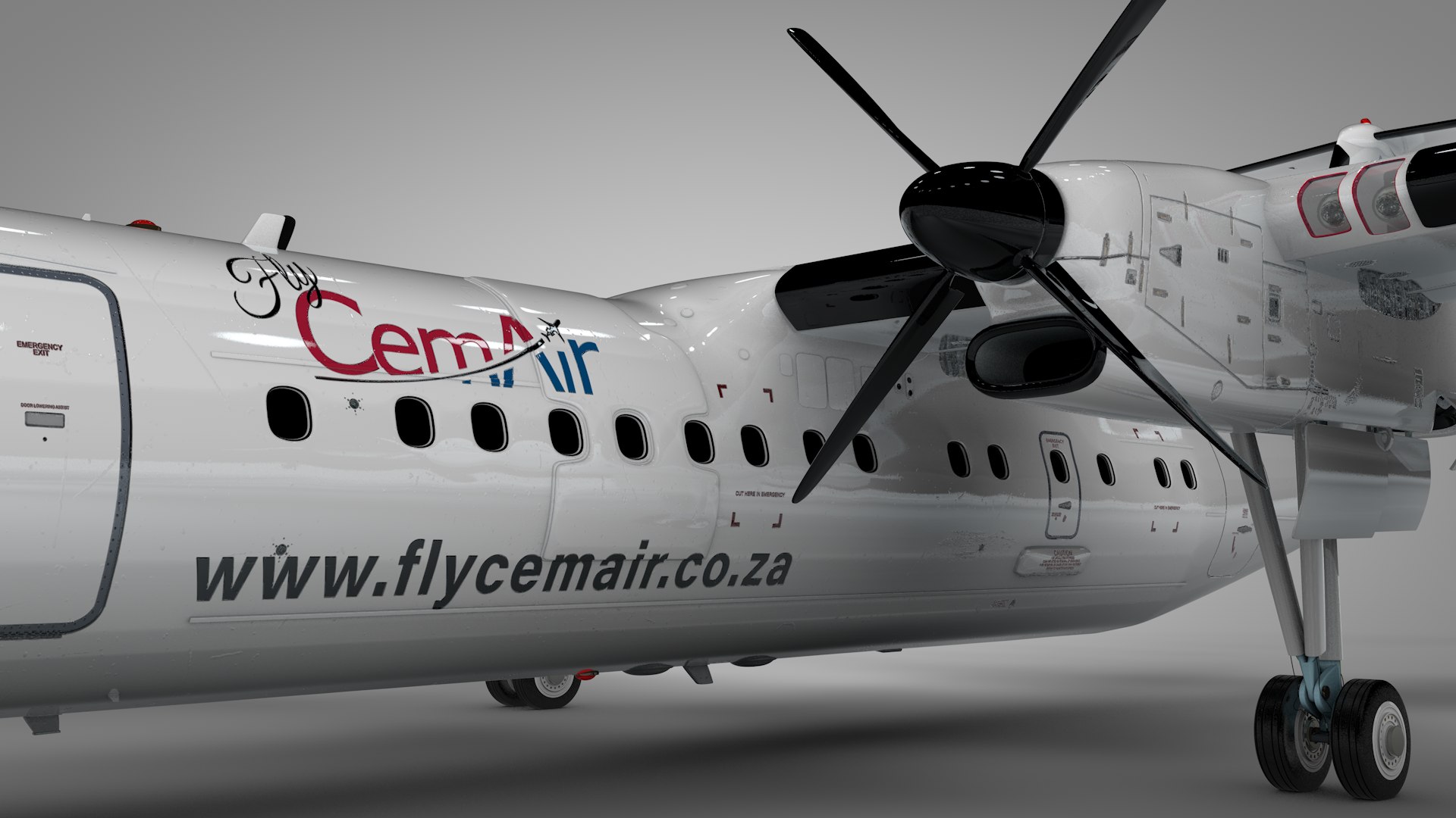 Cemair Bombardier De Havilland Canada DHC-8 Q300 Dash 8 L1670 3D ...