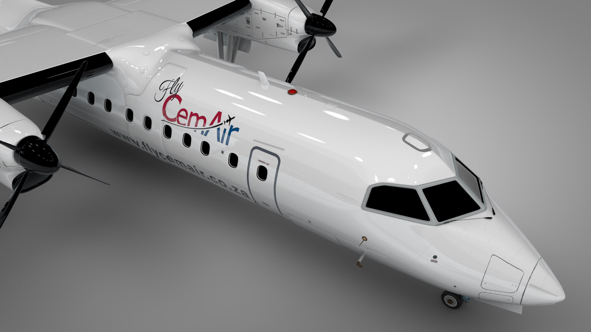 Cemair Bombardier De Havilland Canada DHC-8 Q300 Dash 8 L1670 3D ...