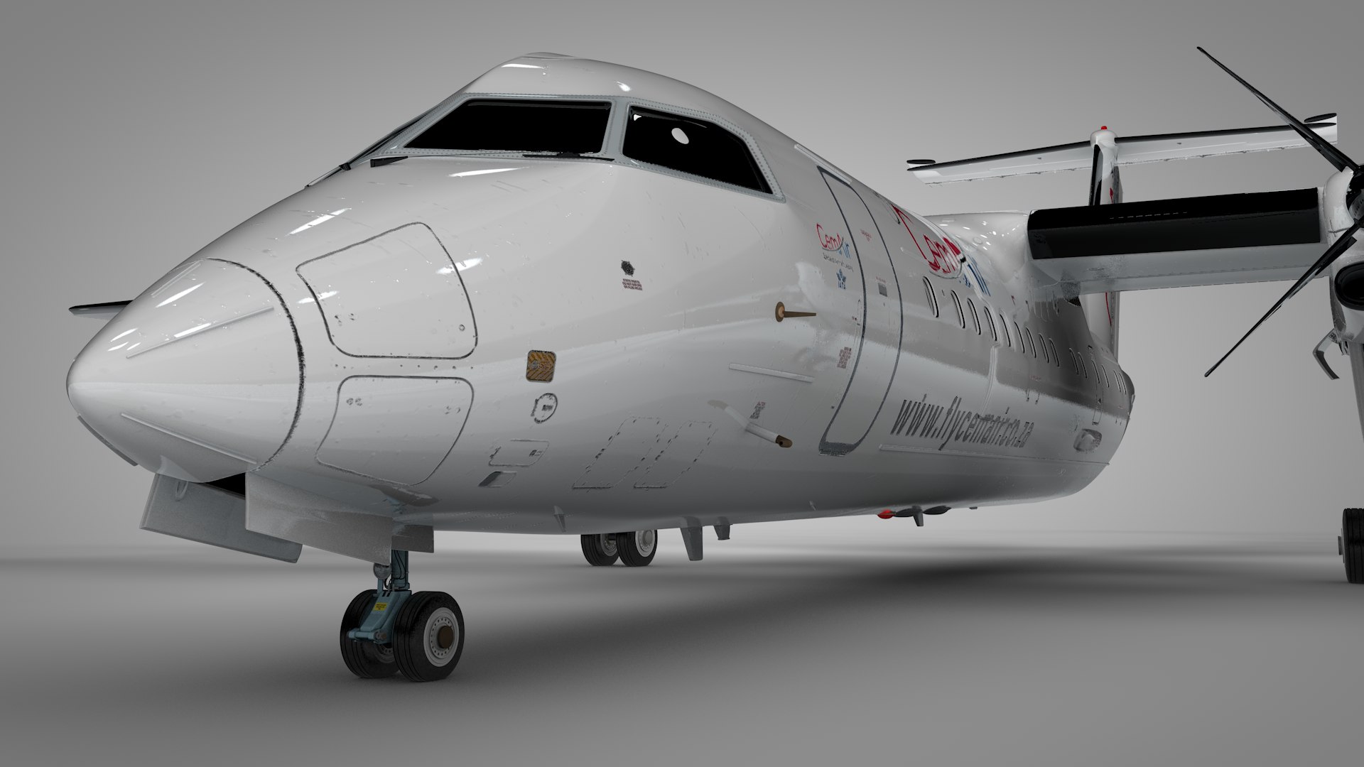 Cemair Bombardier De Havilland Canada DHC-8 Q300 Dash 8 L1670 3D ...