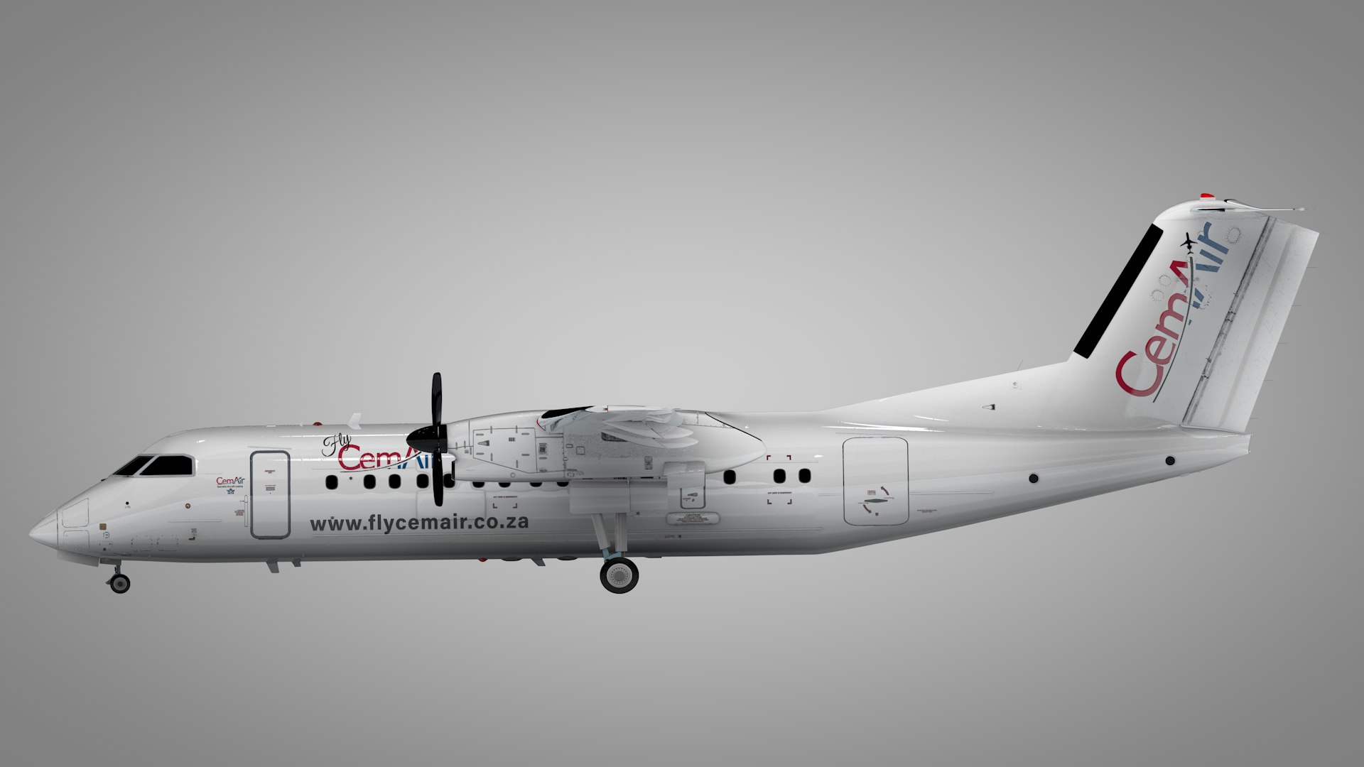 Cemair Bombardier De Havilland Canada DHC-8 Q300 Dash 8 L1670 3D ...