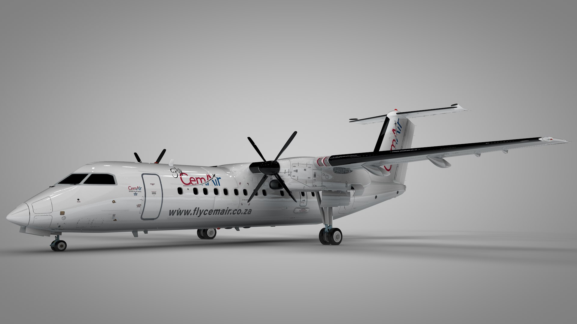 Cemair Bombardier De Havilland Canada DHC-8 Q300 Dash 8 L1670 3D ...