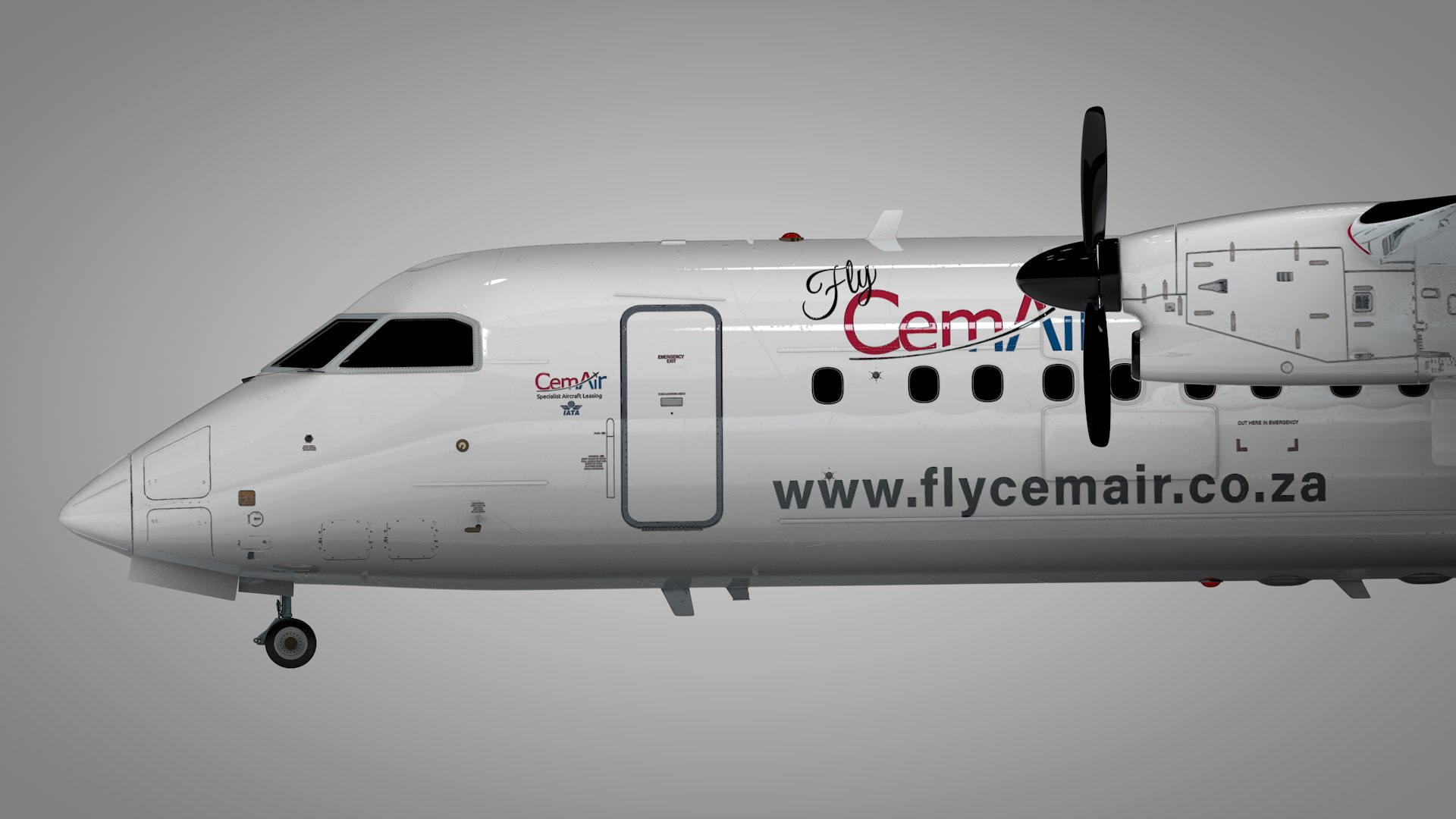 Cemair Bombardier De Havilland Canada DHC-8 Q300 Dash 8 L1670 3D ...