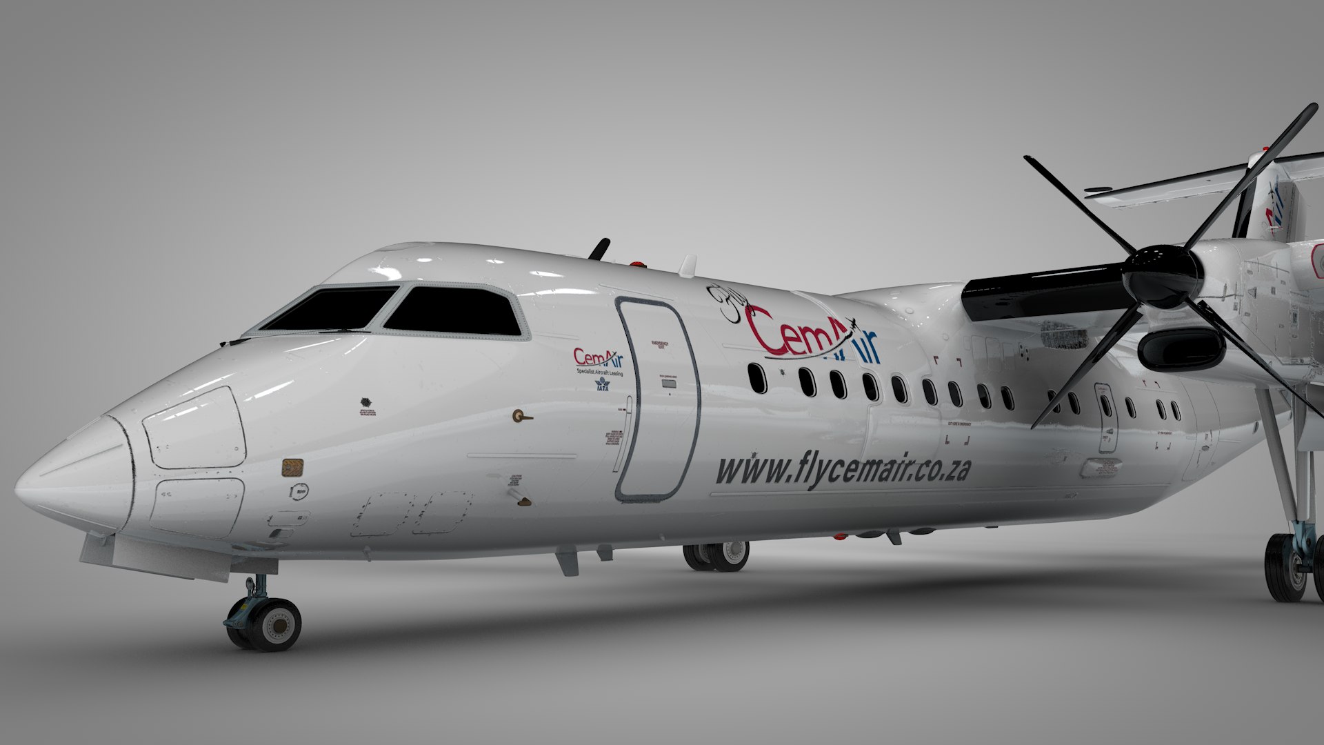 Cemair Bombardier De Havilland Canada DHC-8 Q300 Dash 8 L1670 3D ...