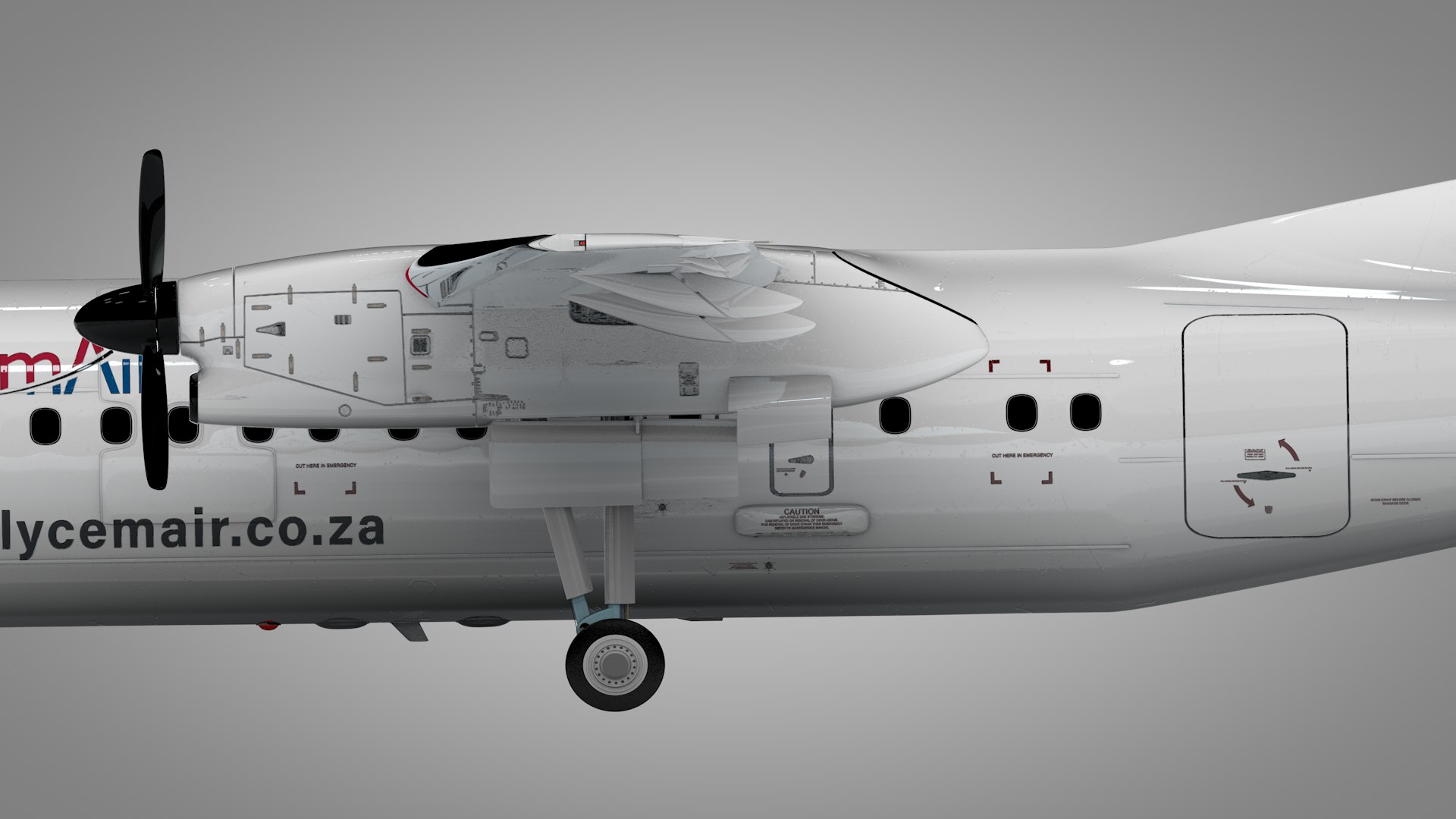 Cemair Bombardier De Havilland Canada DHC-8 Q300 Dash 8 L1670 3D ...