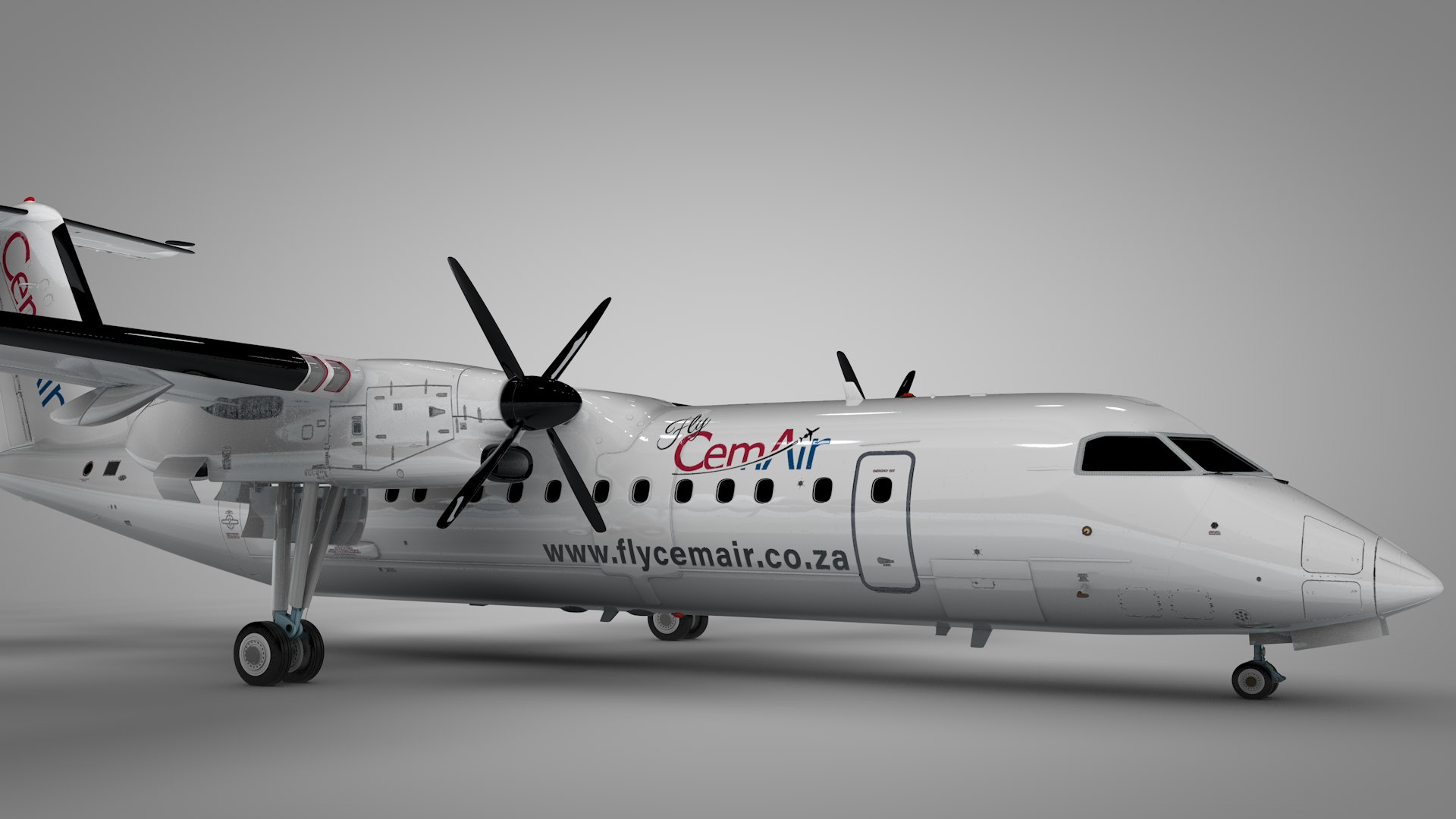 Cemair Bombardier De Havilland Canada DHC-8 Q300 Dash 8 L1670 3D ...