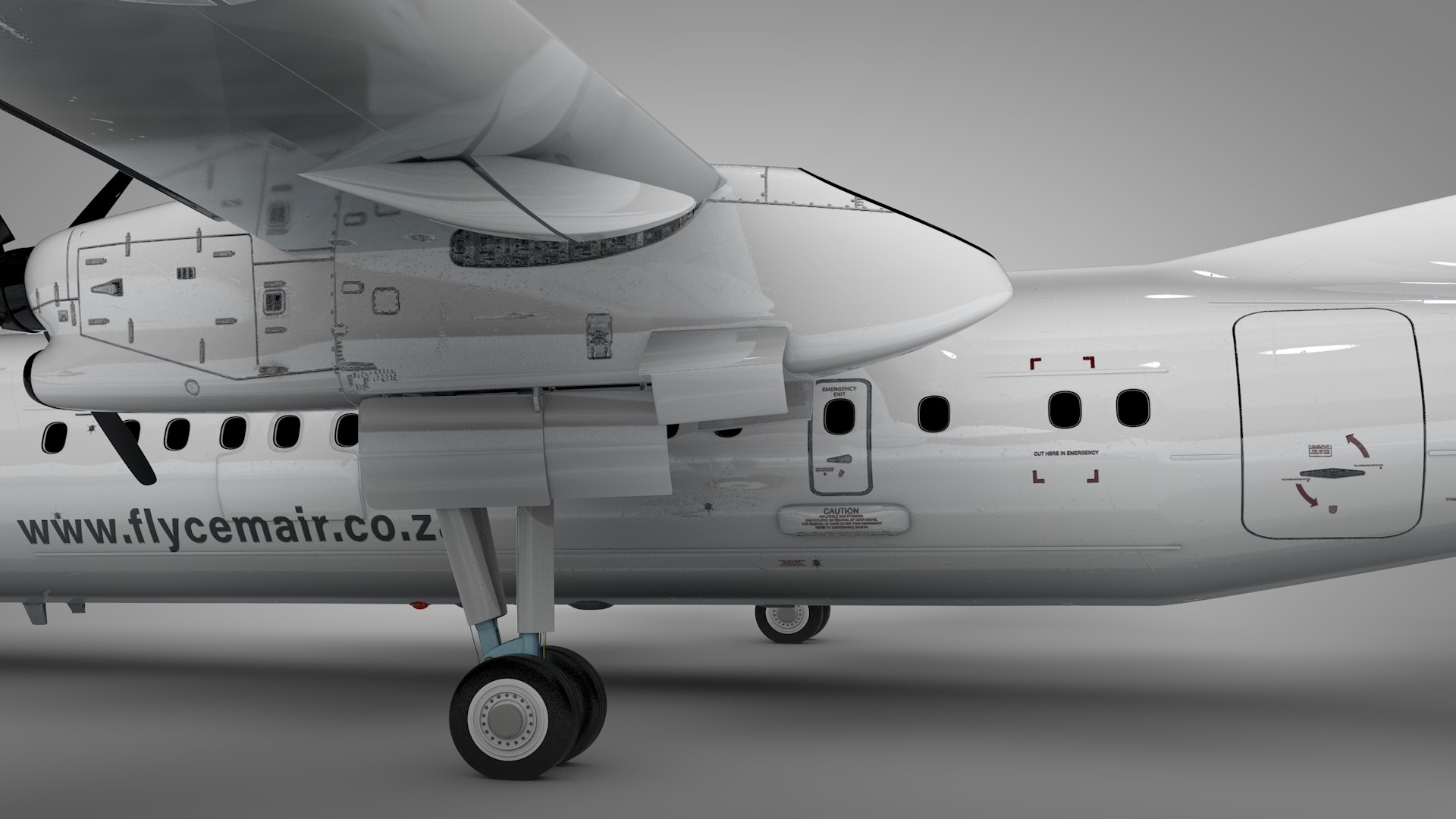 Cemair Bombardier De Havilland Canada DHC-8 Q300 Dash 8 L1670 3D ...