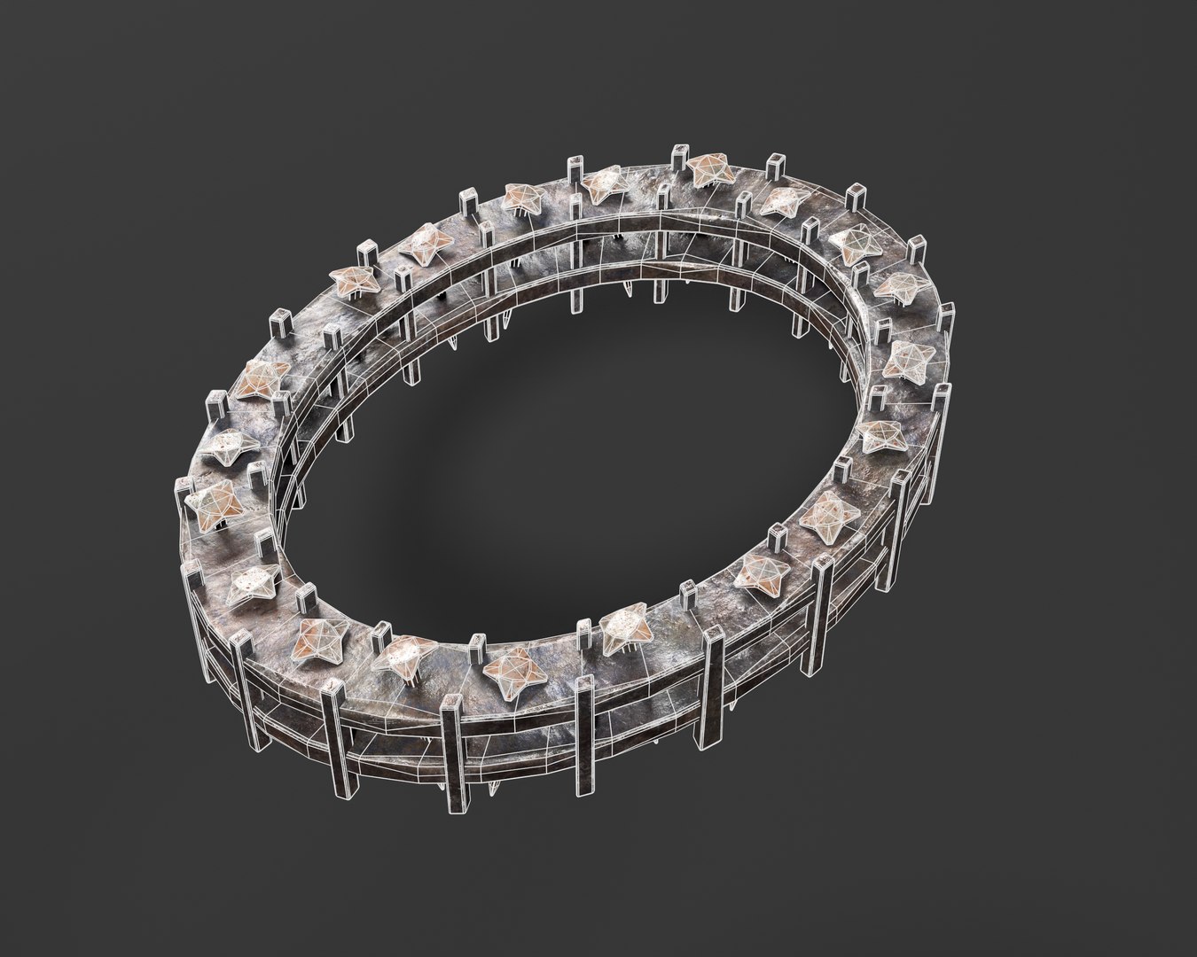 3D Model Medieval Head Nail Crown - TurboSquid 2251654