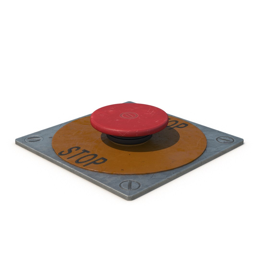 Stop Button 3d Model