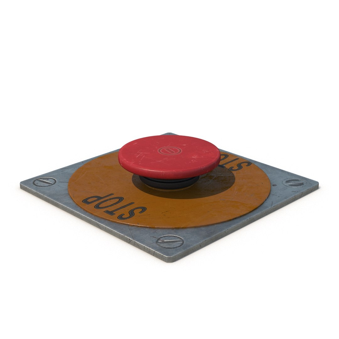 Stop Button 3d Model