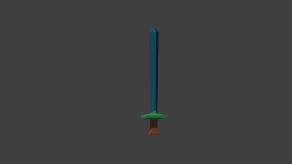 modelo 3d Espada Low Poly gratis - TurboSquid 1262421