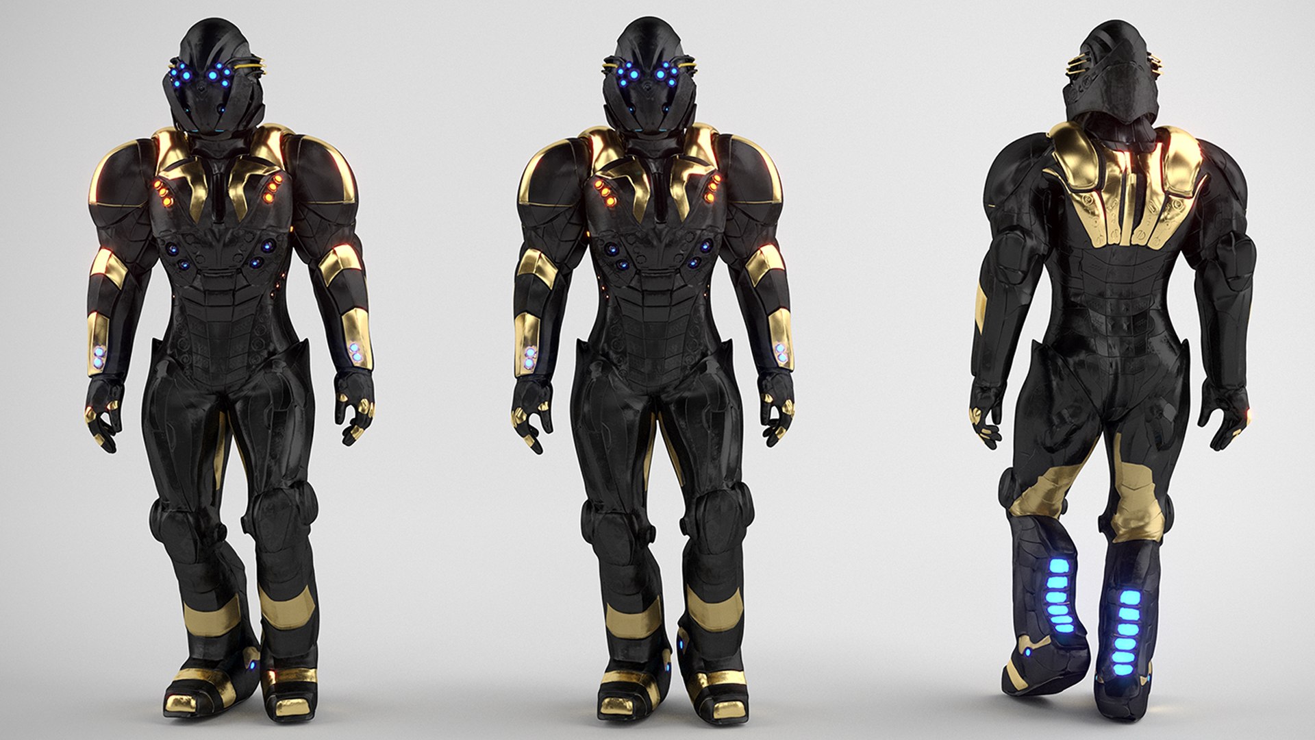 3D Sci- Fi Robot Character Model UNREAL ENGINE Model - TurboSquid 1802140