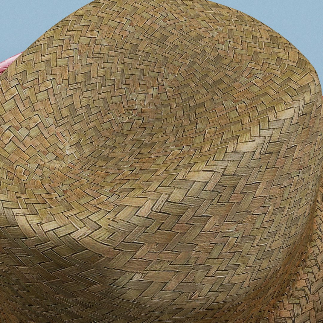 3d straw cowboy hat model