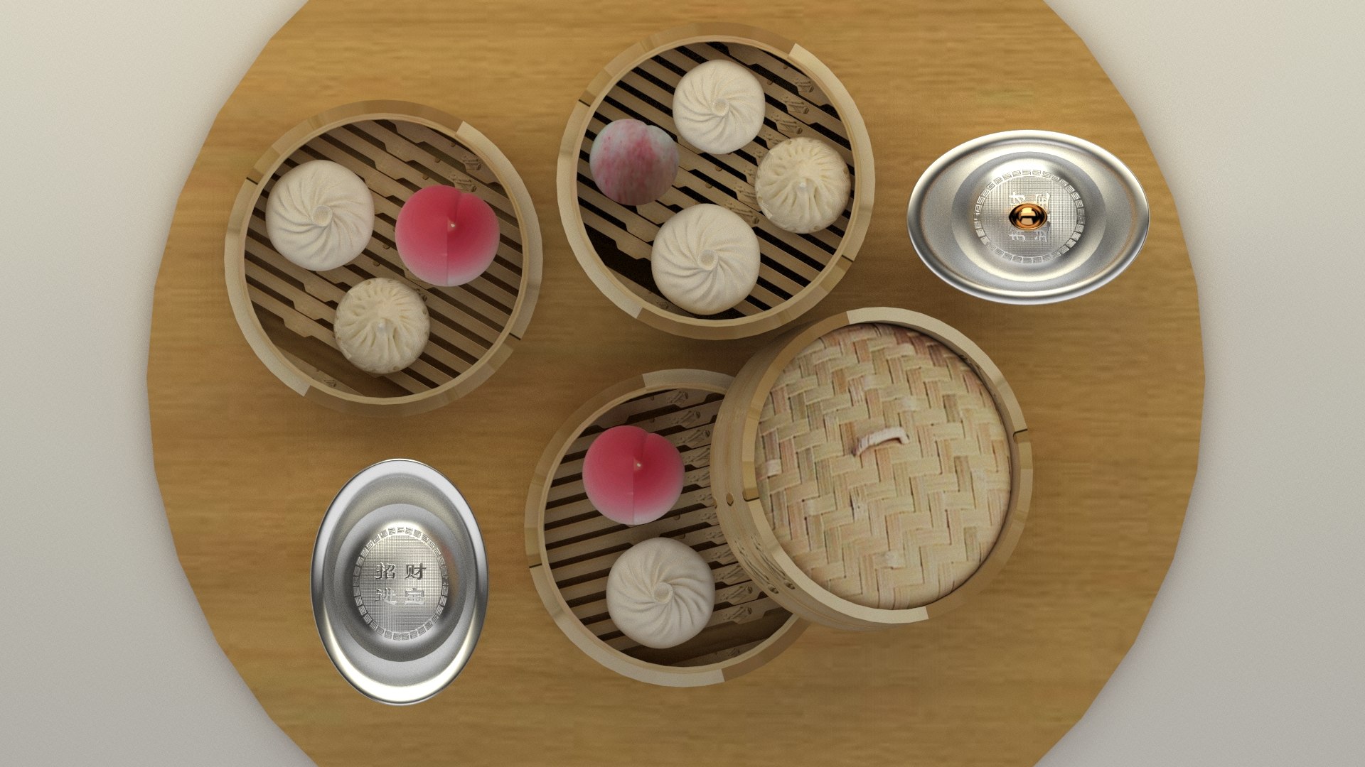 3D chinese dim sum bamboo - TurboSquid 1668000