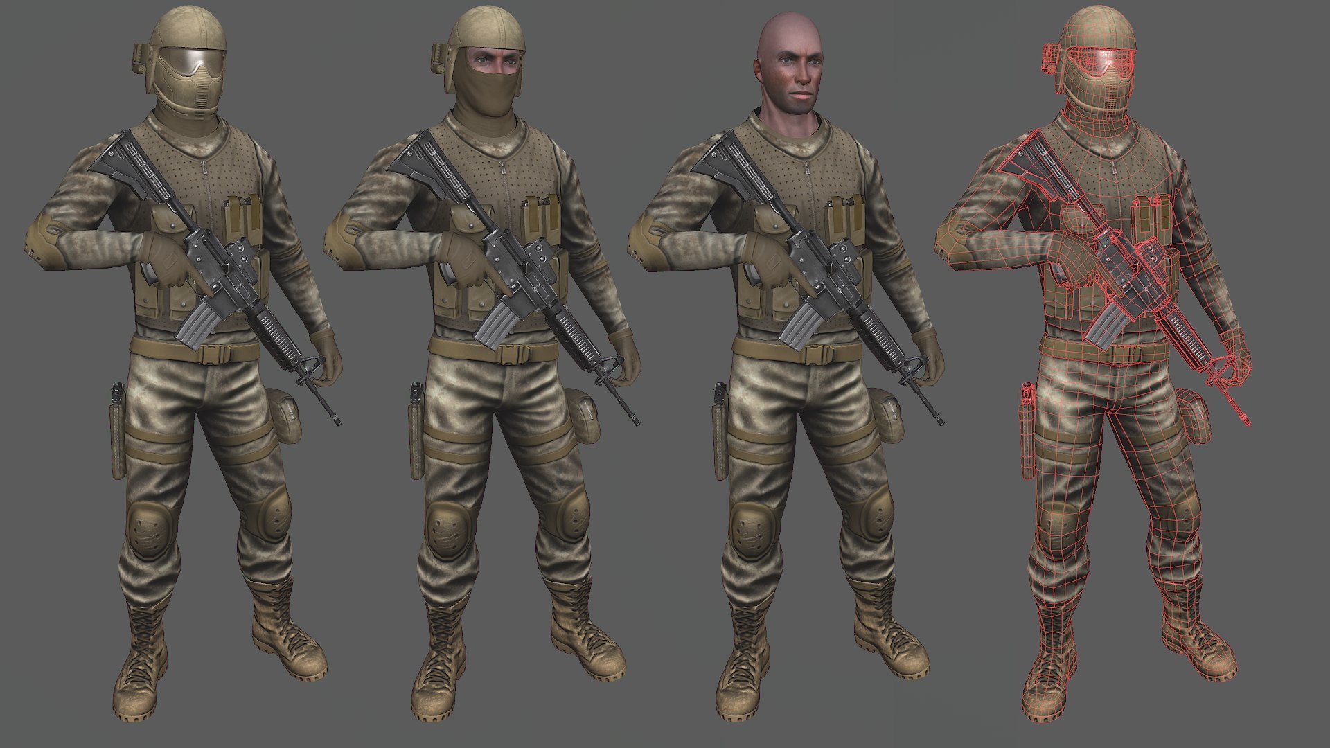 3d Customizable Soldier