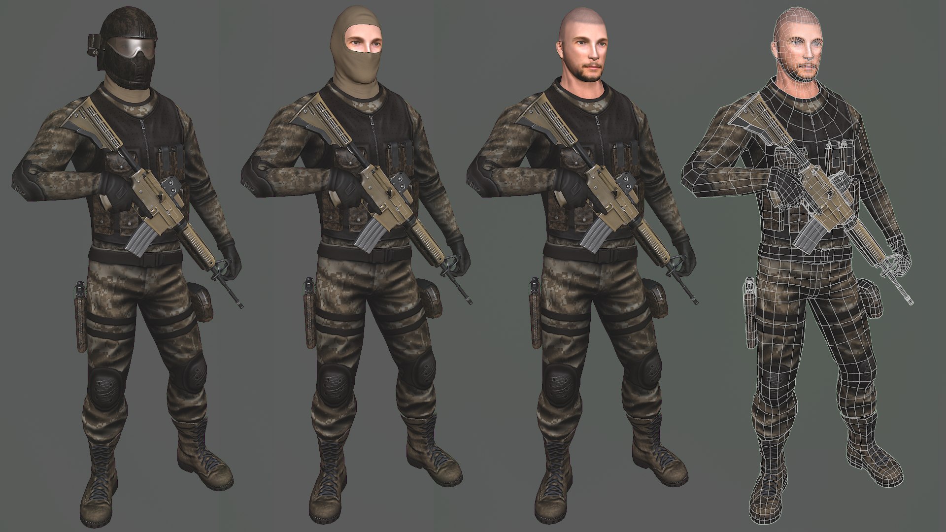 3d Customizable Soldier