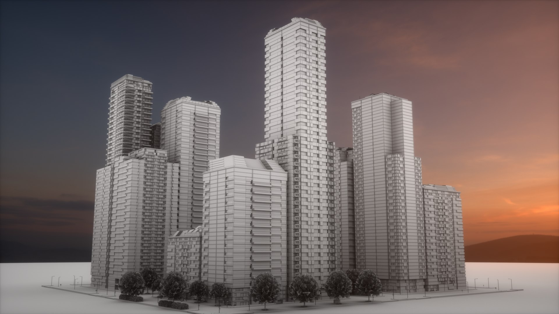 City Block Type A14 3D Model - TurboSquid 2091264