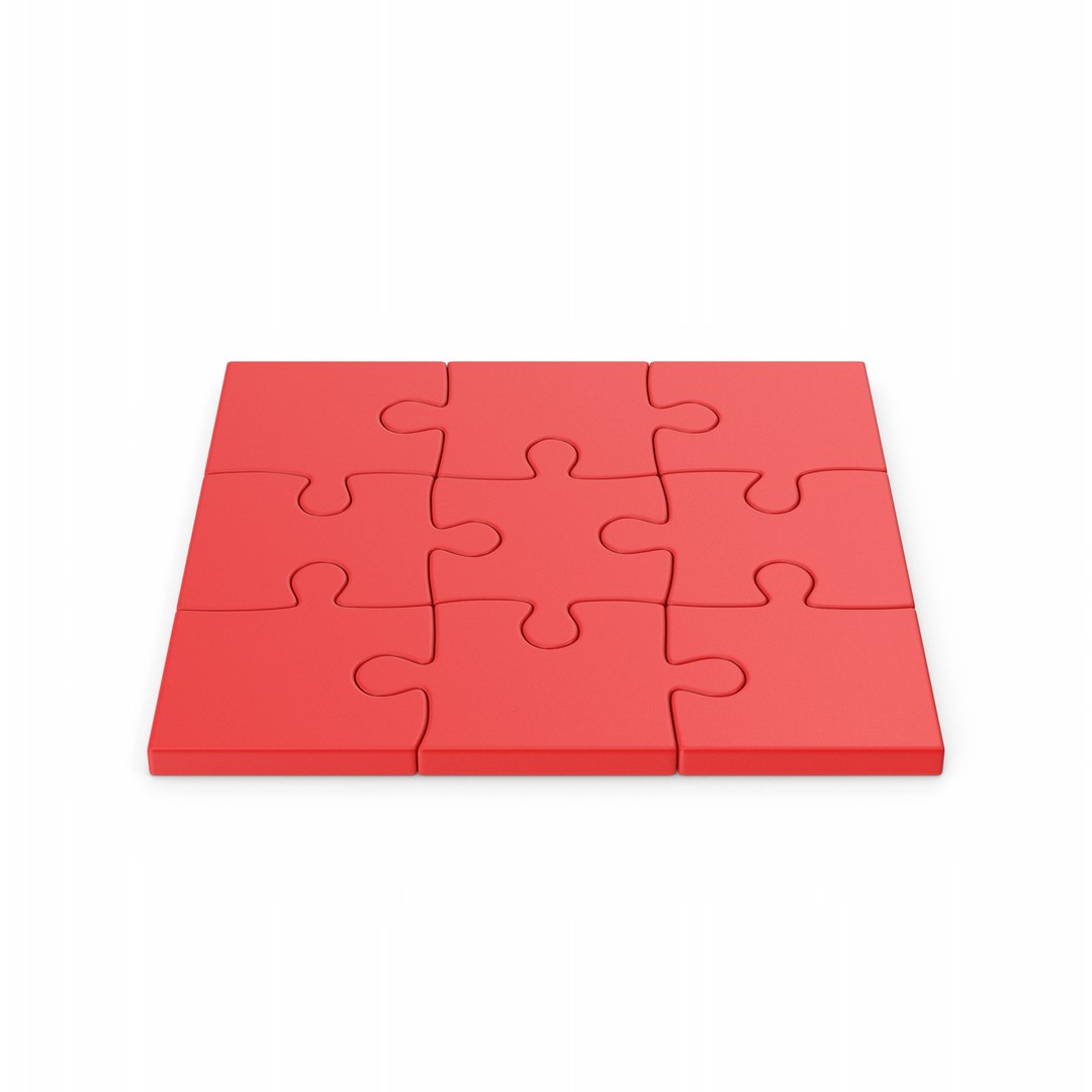 Red Puzzles 3D - TurboSquid 2094177