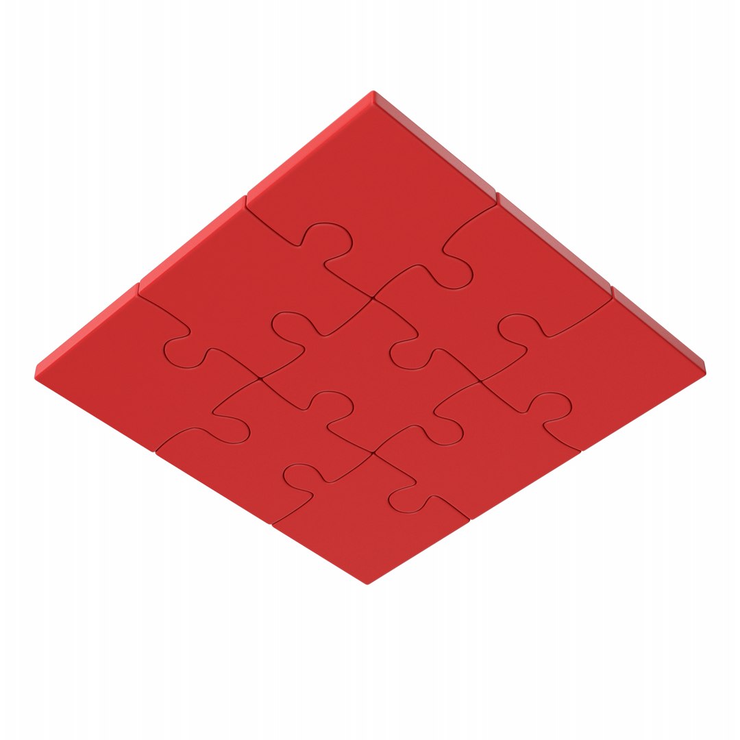 Red Puzzles 3D - TurboSquid 2094177