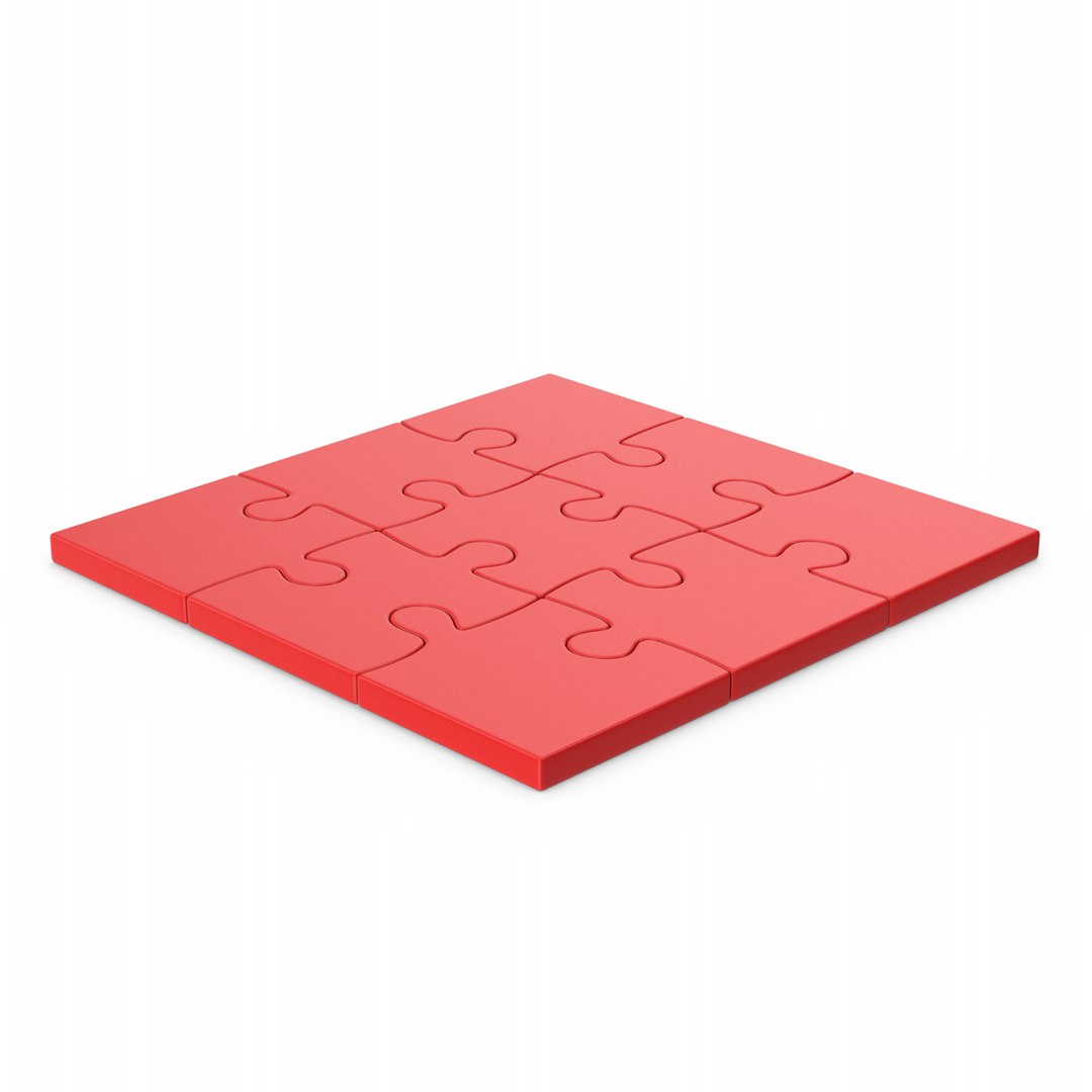 Red Puzzles 3D - TurboSquid 2094177