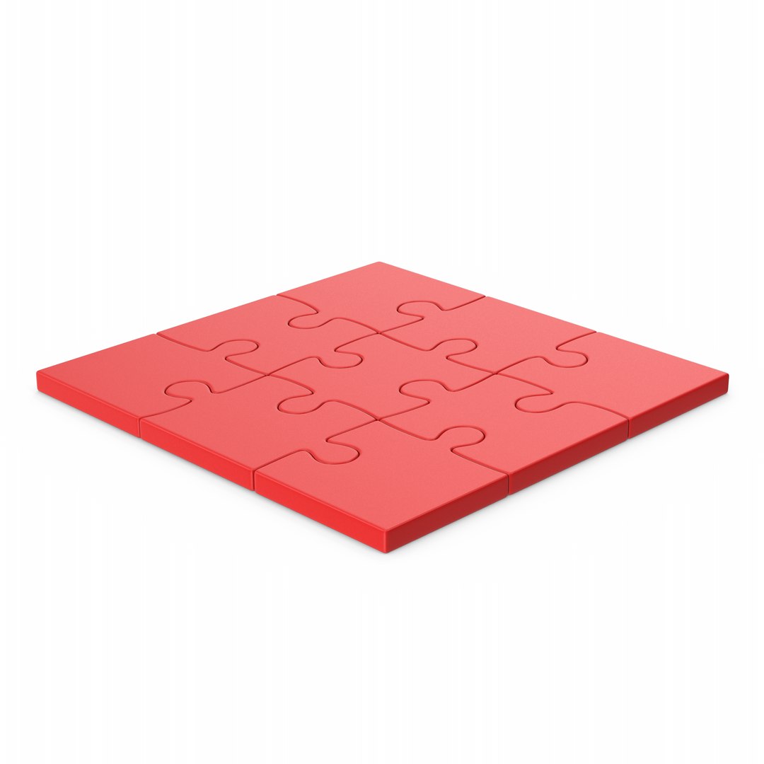 Red Puzzles 3D - TurboSquid 2094177