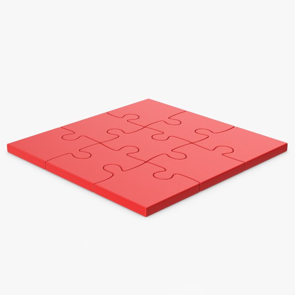 modelo 3d Red Puzzles - TurboSquid 2094177