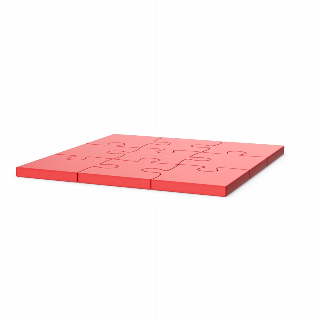 Red Puzzles 3D - TurboSquid 2094177