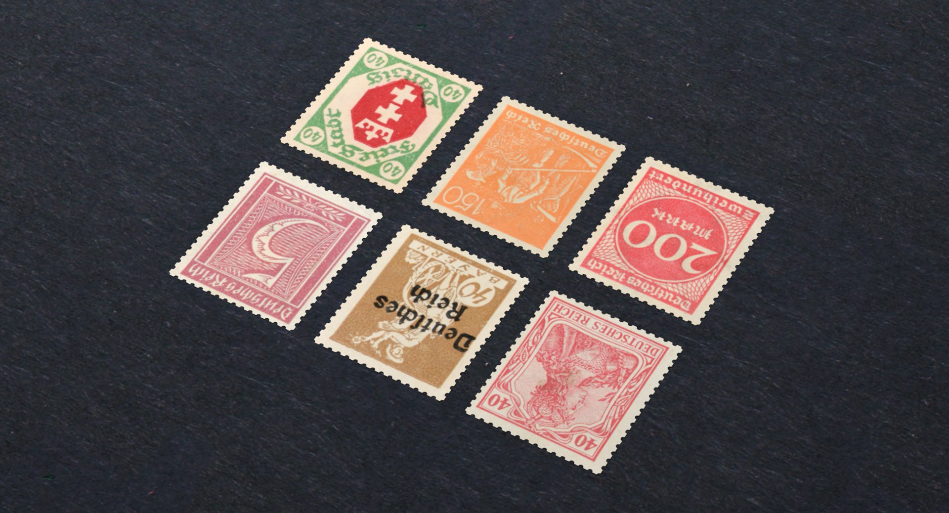 3D Hi-poly German Postage Stamps | 1144396 | TurboSquid