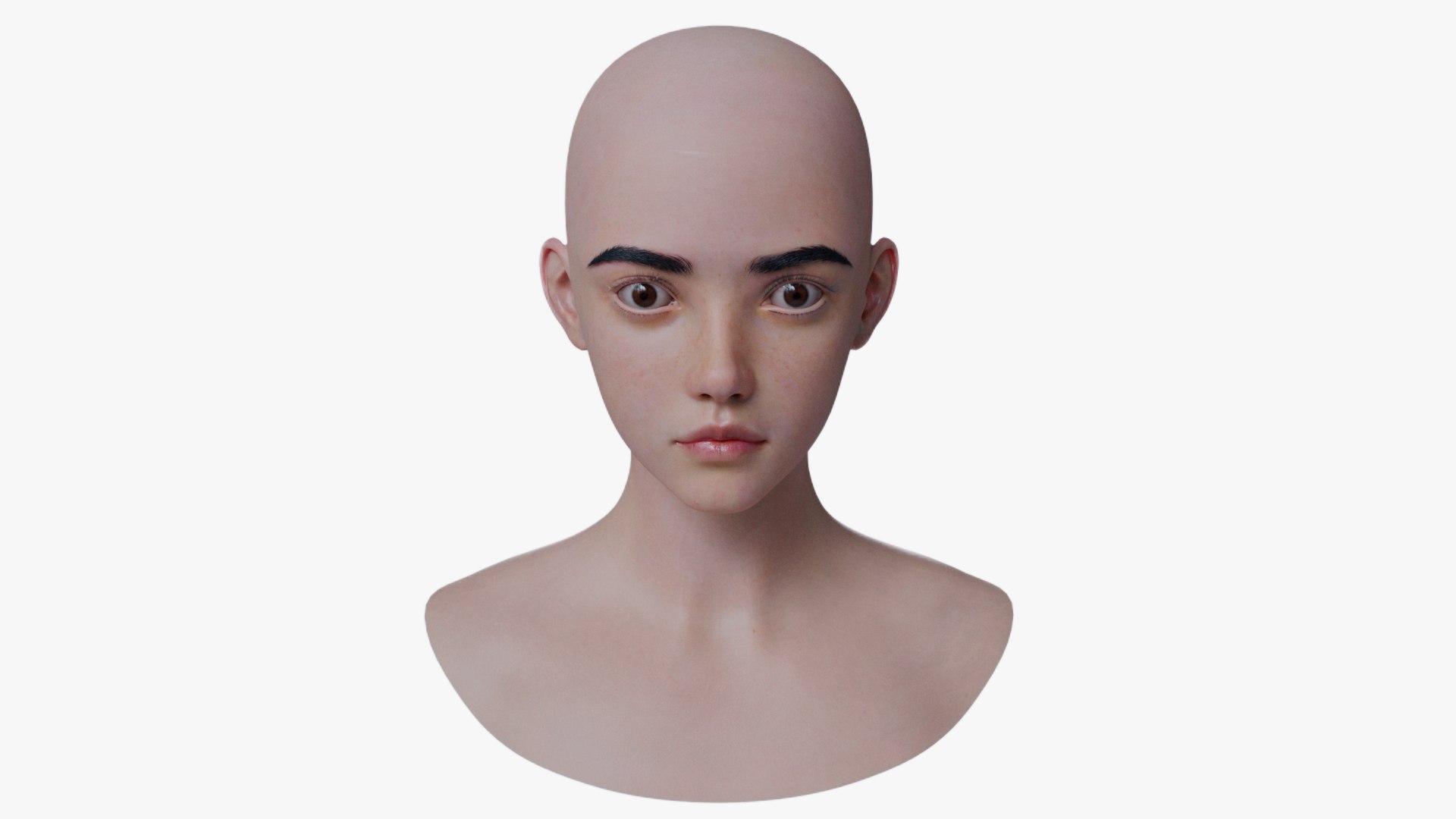 Asian Female Head Base Mesh Metahuman Topology V4 Model - TurboSquid ...