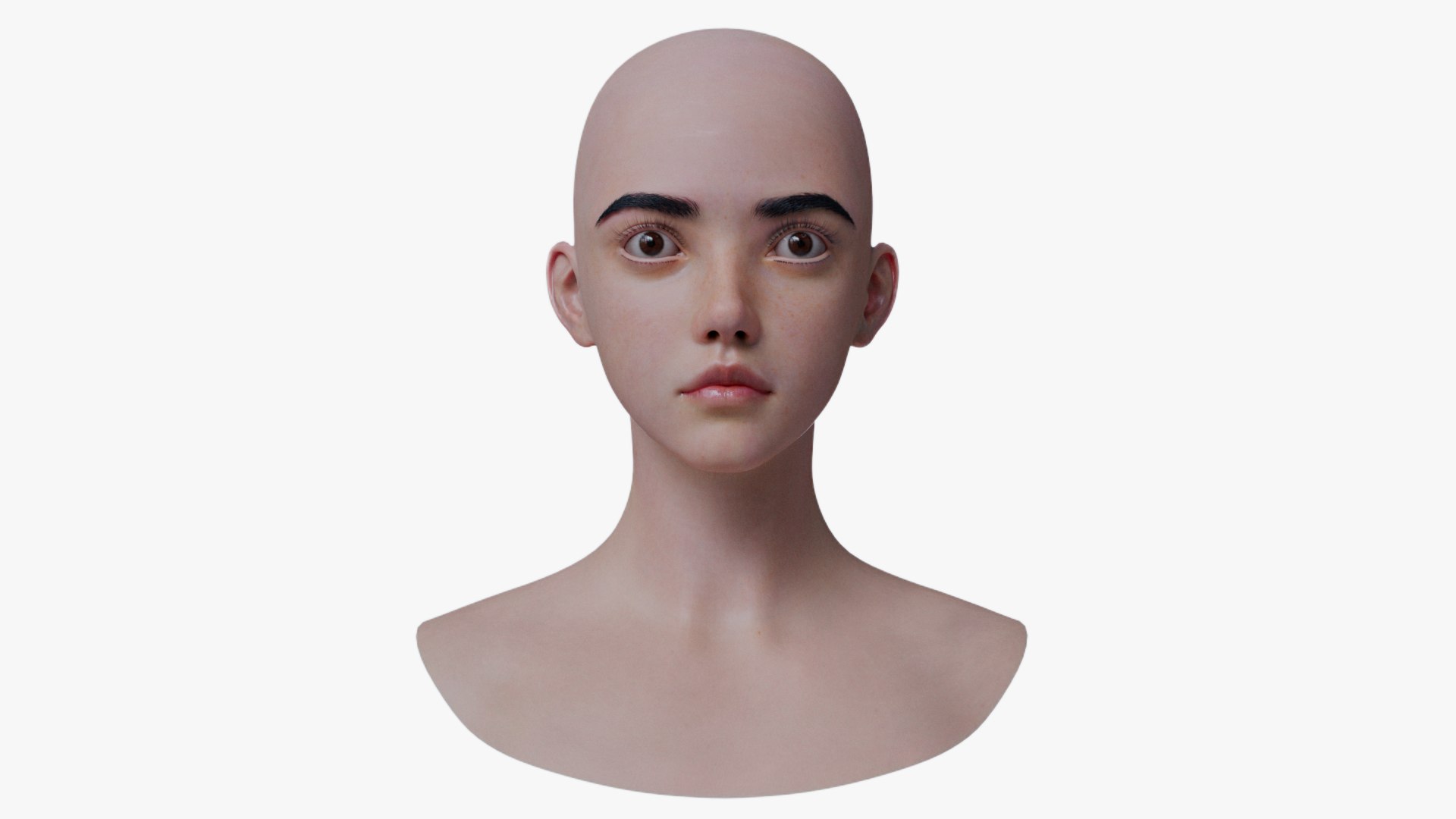 Asian Female Head Base Mesh Metahuman Topology V4 Model - TurboSquid ...