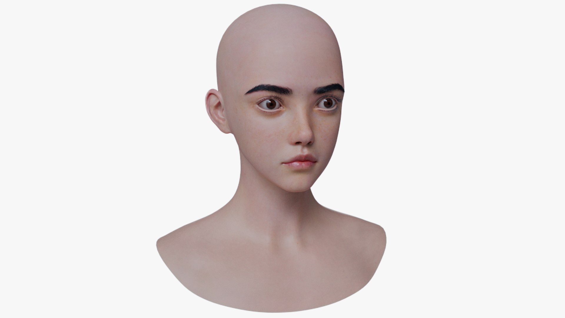 Asian Female Head Base Mesh Metahuman Topology V4 Model - TurboSquid ...