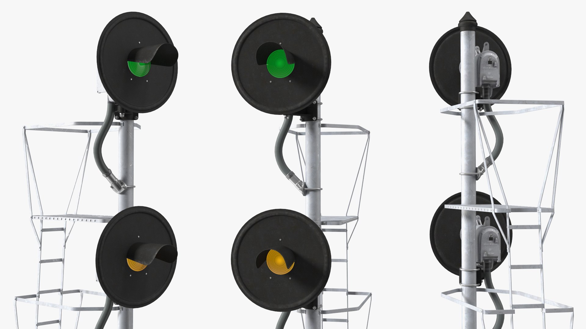 Railroad Searchlight Signal Triple 3D Model - TurboSquid 2035519