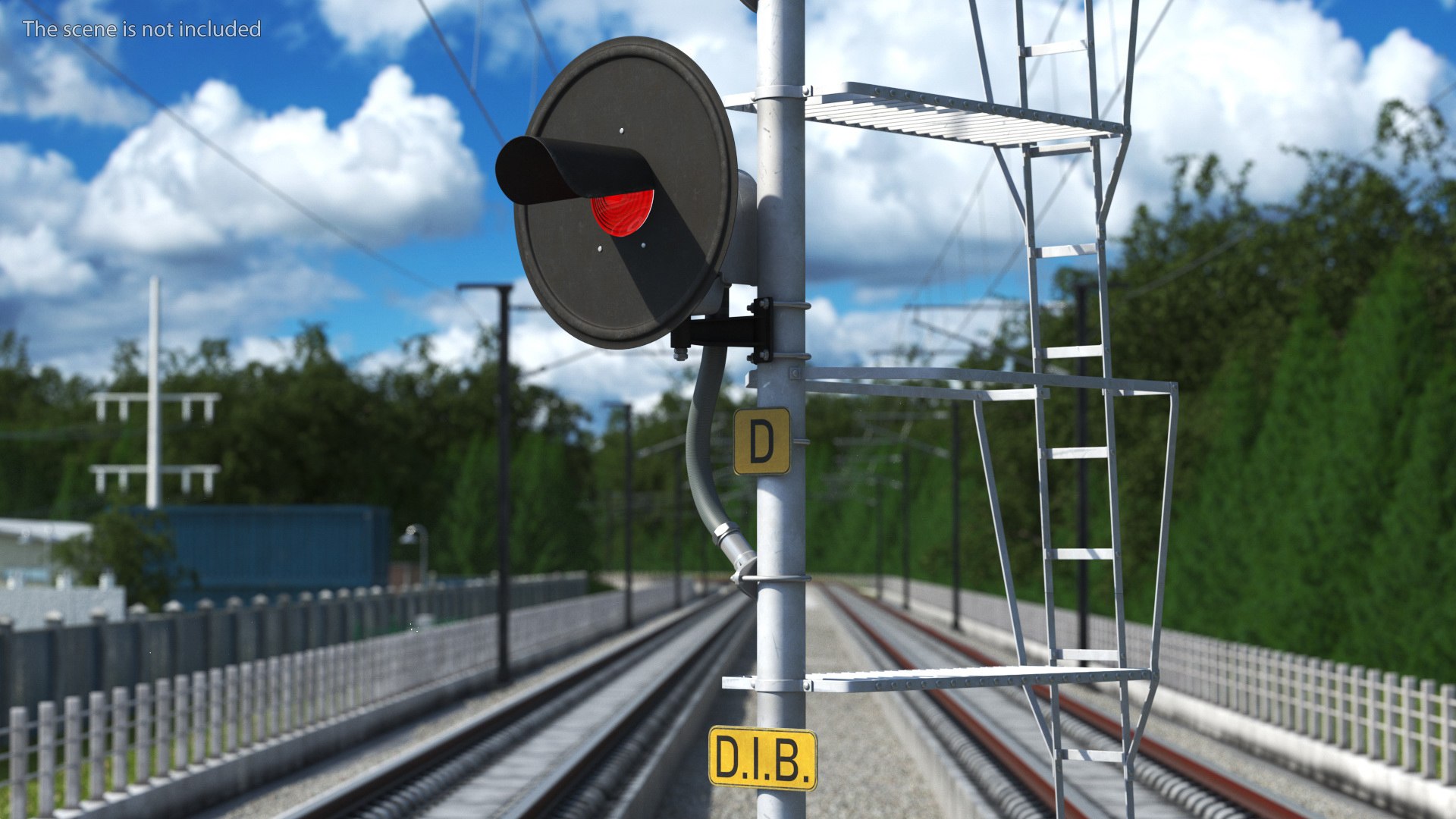 Railroad Searchlight Signal Triple 3D Model - TurboSquid 2035519