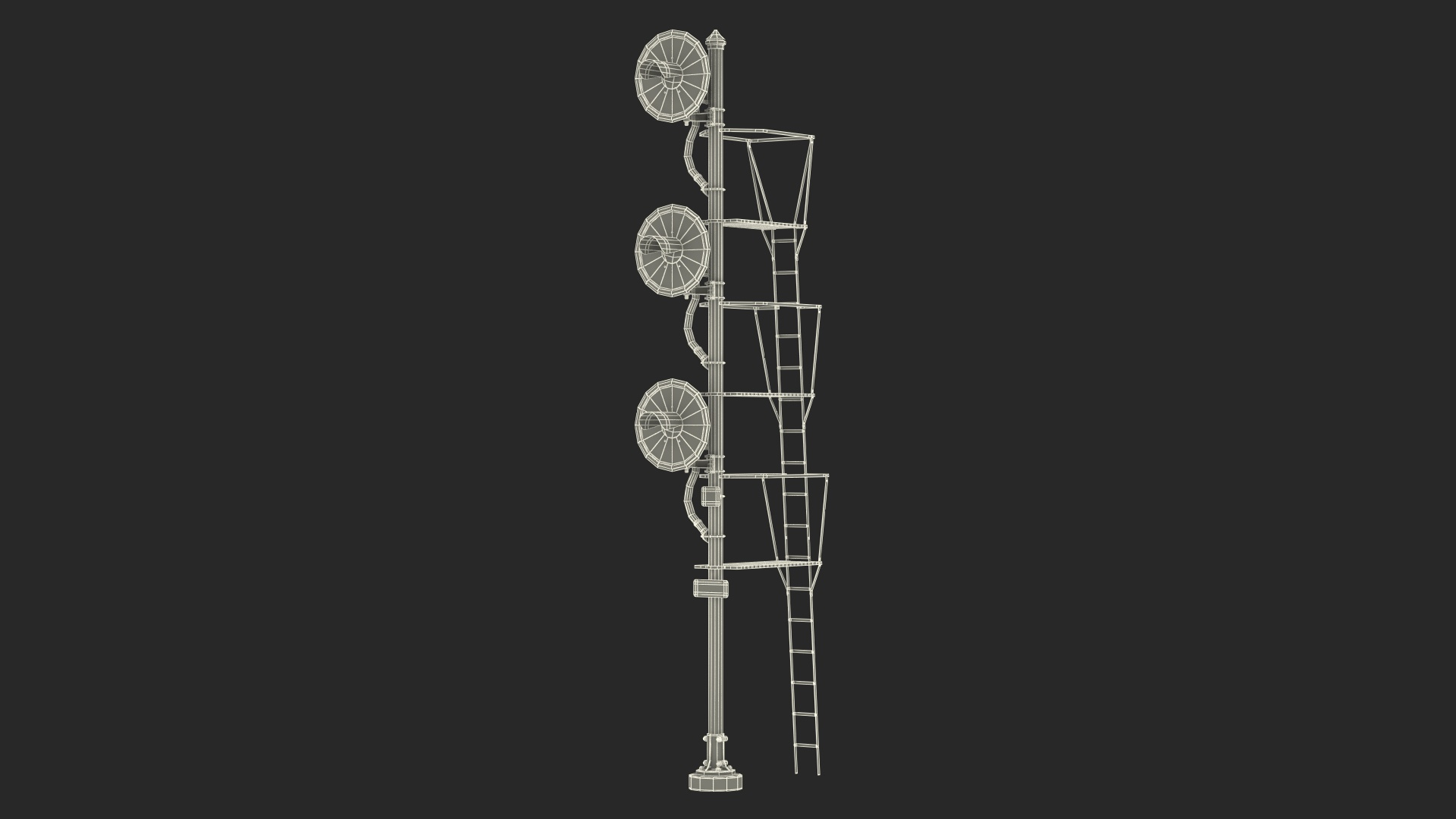Railroad Searchlight Signal Triple 3D Model - TurboSquid 2035519