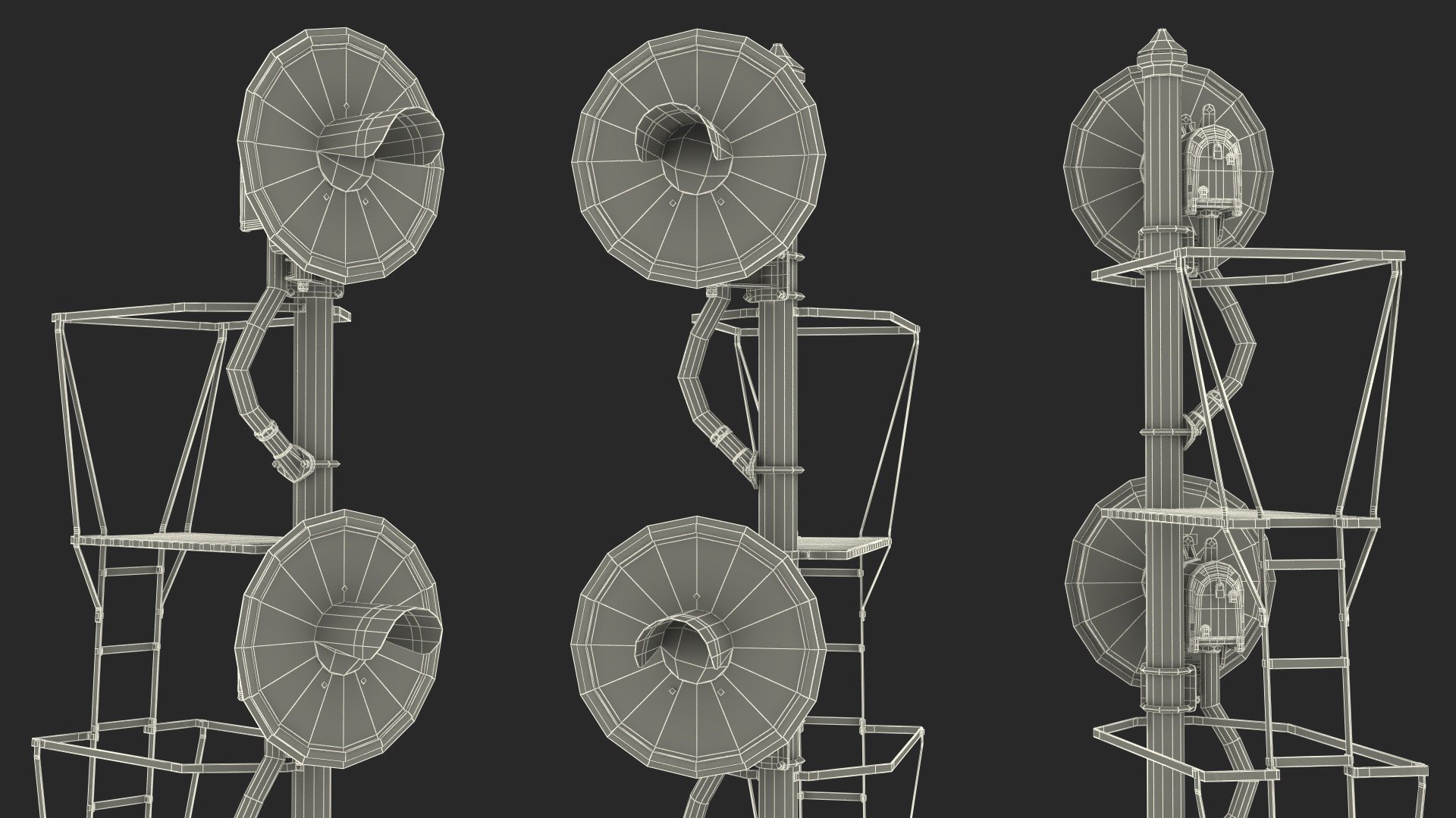 Railroad Searchlight Signal Triple 3D Model - TurboSquid 2035519