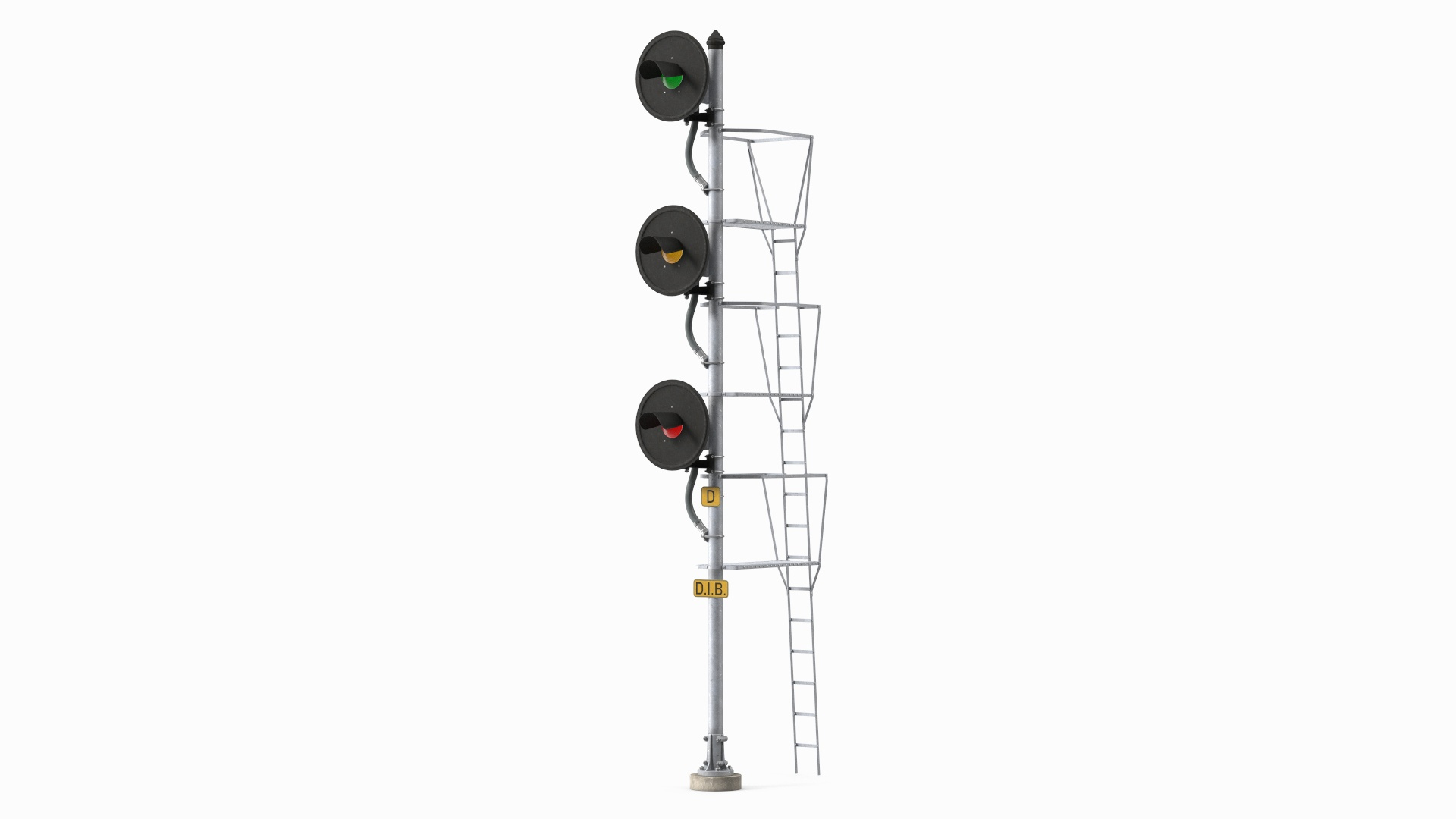 Railroad Searchlight Signal Triple 3D Model - TurboSquid 2035519