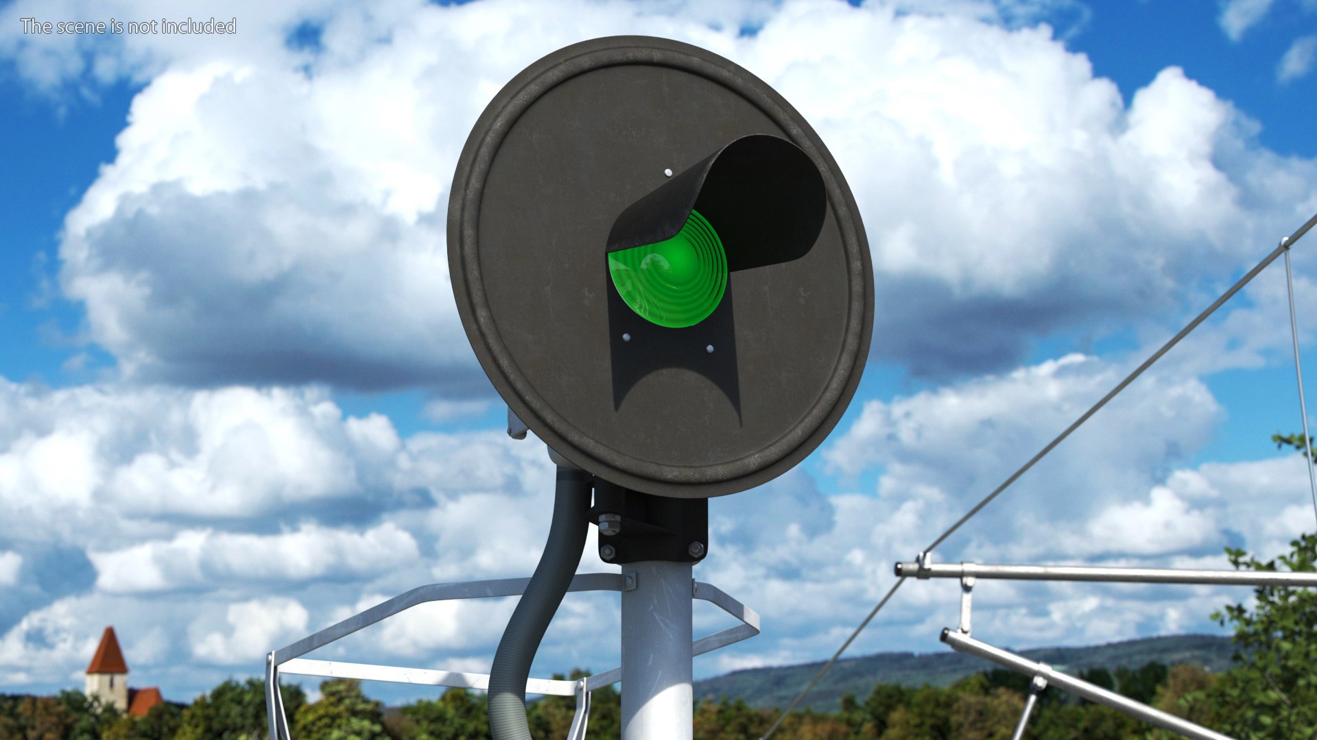 Railroad Searchlight Signal Triple 3D Model - TurboSquid 2035519