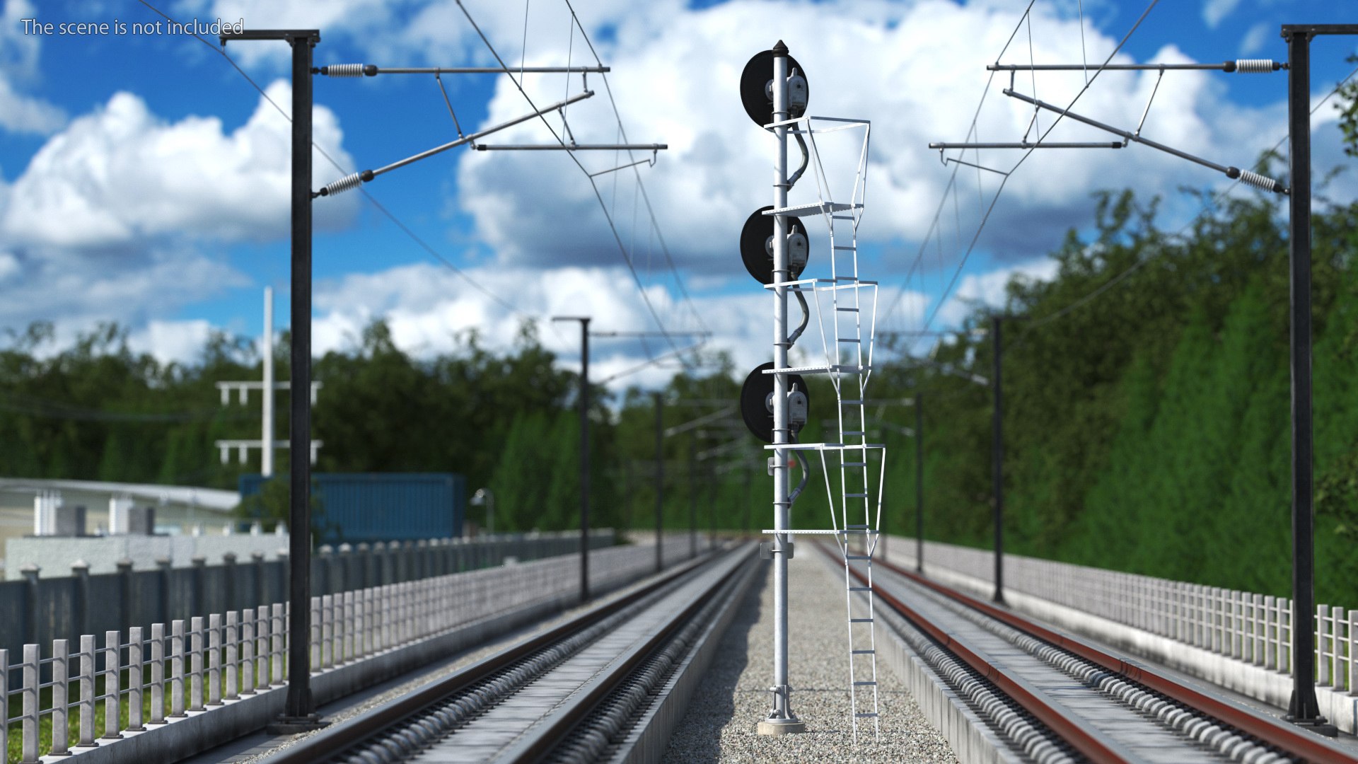 Railroad Searchlight Signal Triple 3D Model - TurboSquid 2035519