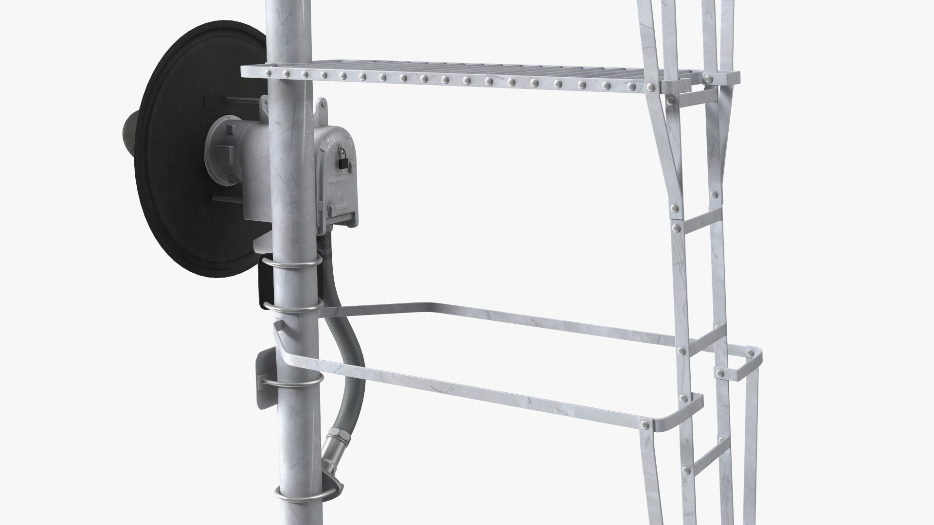 Railroad Searchlight Signal Triple 3D Model - TurboSquid 2035519